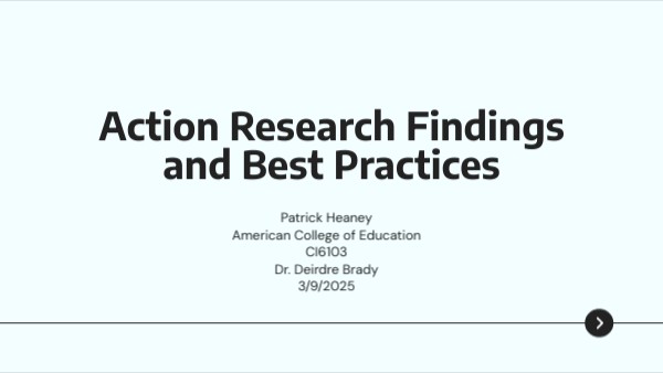 Action Research Findings and Best Practices | Genially