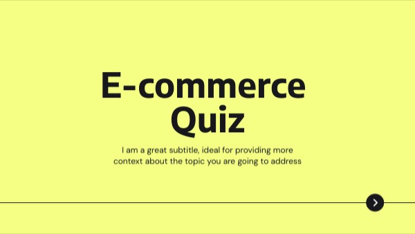 E-commerce Quiz | Genially
