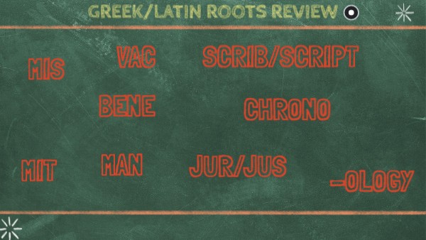 GREEK/LATIN ROOTS REVIEW | Genially