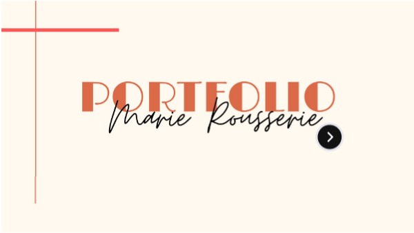E portfolio Marie Rousserie | Genially