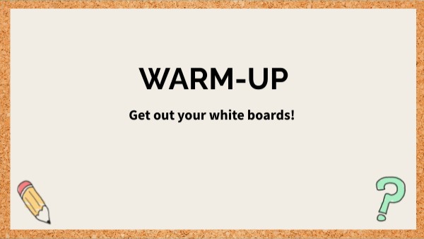 IP Week 8.2: Warm-Up | Genially