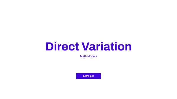 Direct Variation | Genially