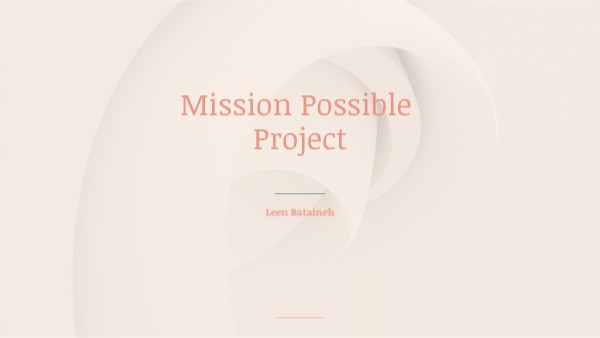 Mission Possible Project | Genially