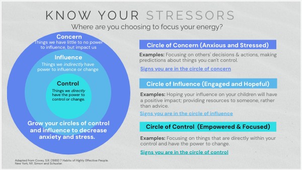 Circle of Control, Influence, and Concern | Genially