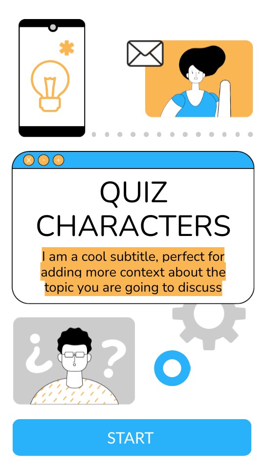 Characters Quiz Mobile | Genially