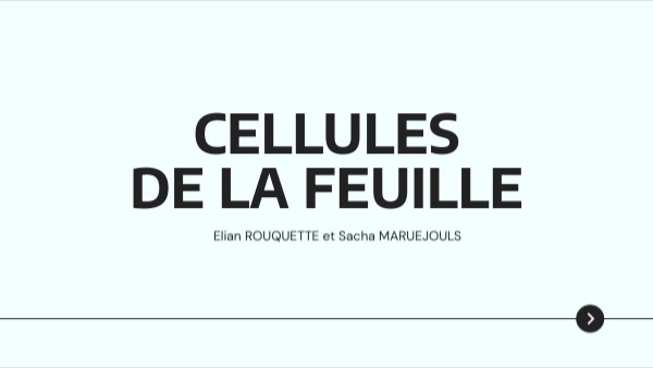 CELLULES DE LA FEUILLE | Genially