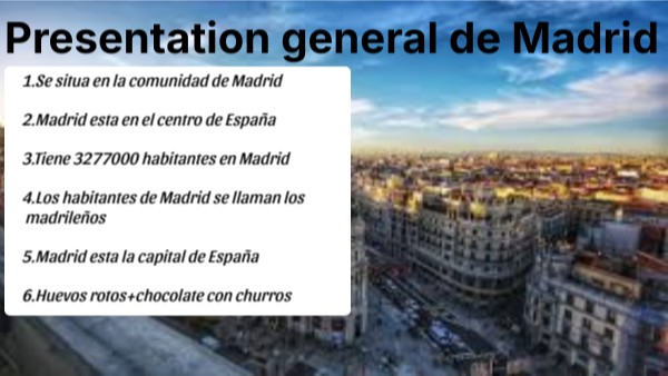 Presentation general de Madrid | Genially