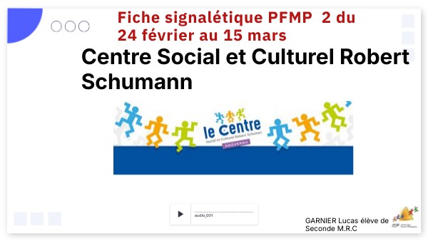 Fiche signalétique PFMP 2 du 24 février au 15 mars | Genially