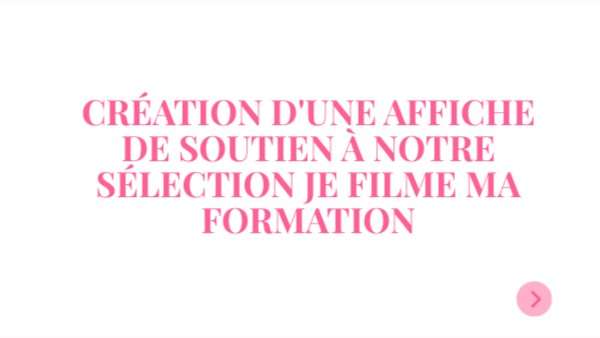 Création d'une affiche de soutien à notre sélection au concours "je filme ma formation 2025 ...