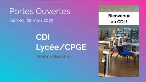 CDI Lycée PO 22 mars | Genially