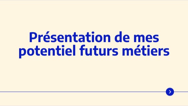 Présentation de mes potentiel futurs métiers | Genially