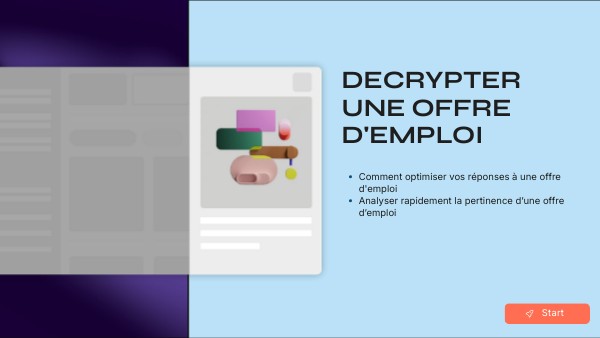 Decrypter une offre d'emploi | Genially