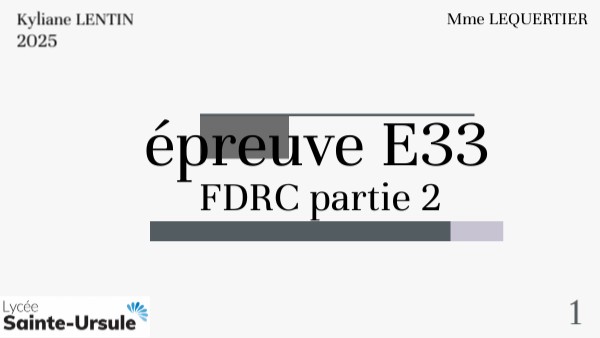 épreuve E33 | Genially