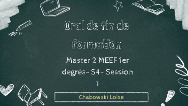 Oral de fin de formation | Genially