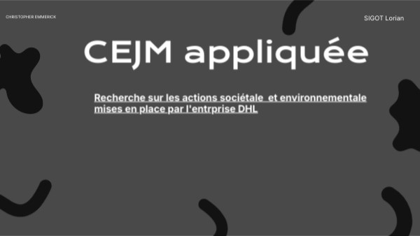 CEJM appliquée | Genially