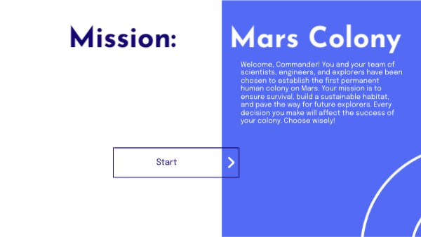 Mission: Mars Colony | Genially