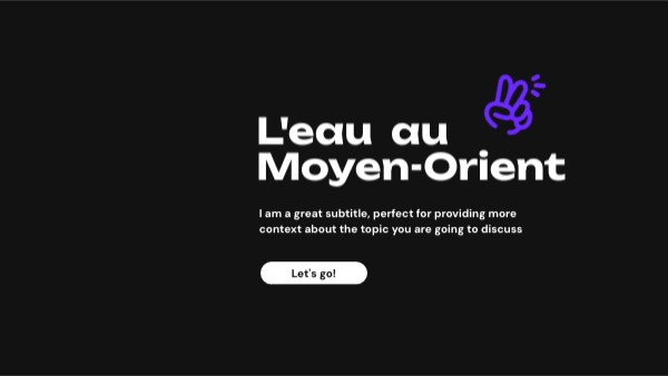 L'eau au Moyen-Orient | Genially