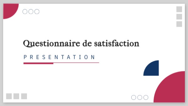 Questionnaire de satisfaction | Genially