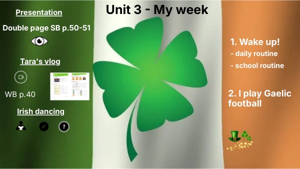 6è - Unit 3 - My week | Genially