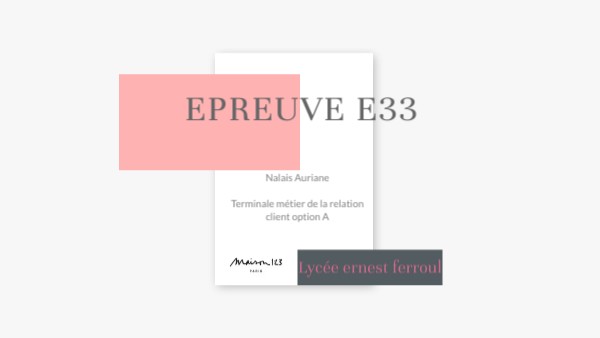 Epreuve e33 | Genially