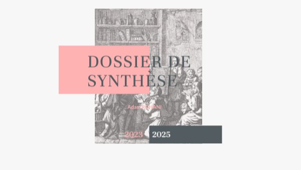 dossier de synthèse | Genially