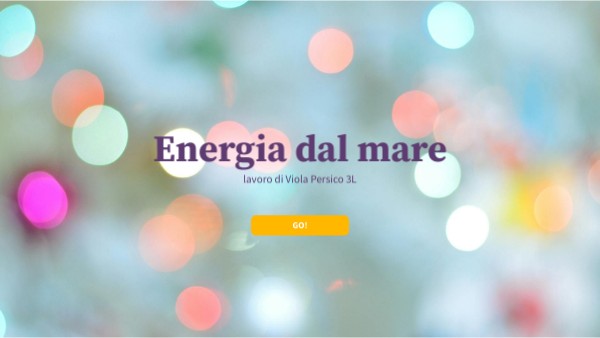 Energia dal mare | Genially