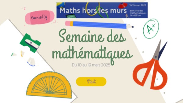 Semaine des mathématiques | Genially