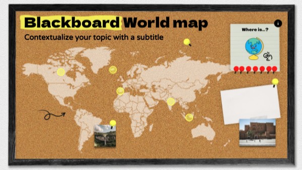 Blackboard World map | Genially