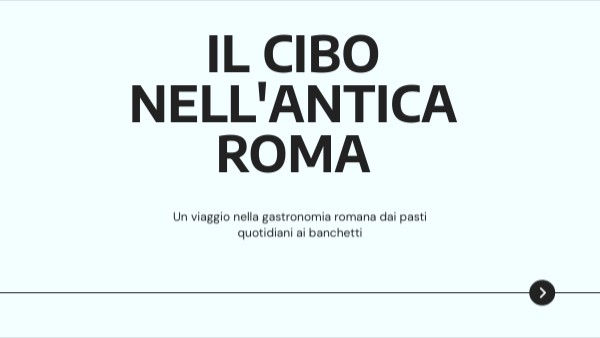 IL CIBO NELL'ANTICA ROMA | Genially
