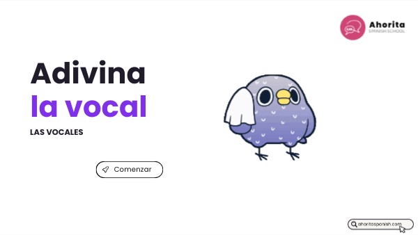 Adivina la vocal | Genially