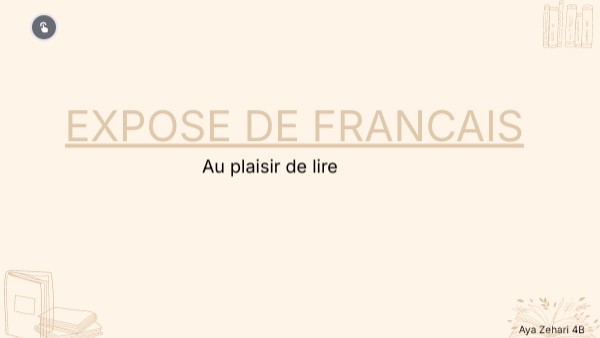 EXPOSE DE FRANCAIS | Genially