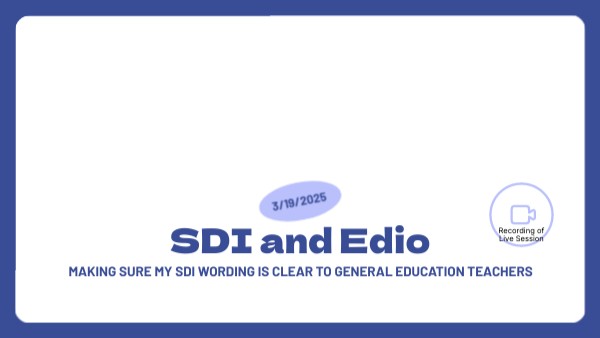 SDI and EDIO Draft | Genially
