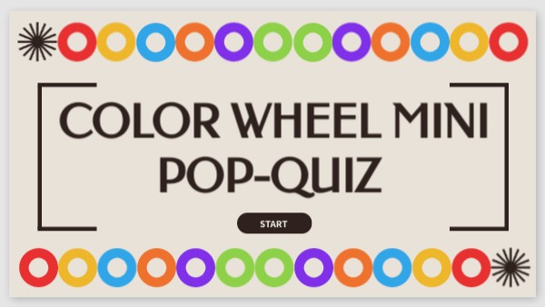 color wheel Mini Pop-quiz | Genially