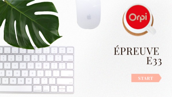 épreuve e33 | Genially