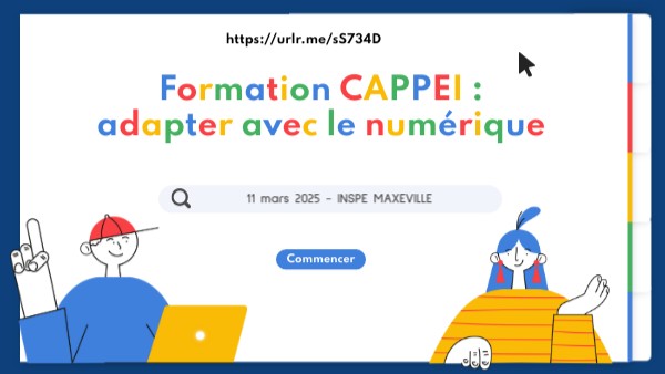 Formation CAPPEI 2025 : adapter avec le numérique | Genially
