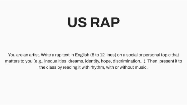 US Rap - 1ere Pro | Genially