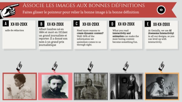 Associe les images aux bonnes définitions | Genially