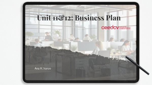 Unit 11&12: Business Plan writing | Genially