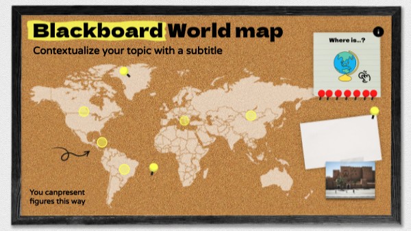 Blackboard World map | Genially