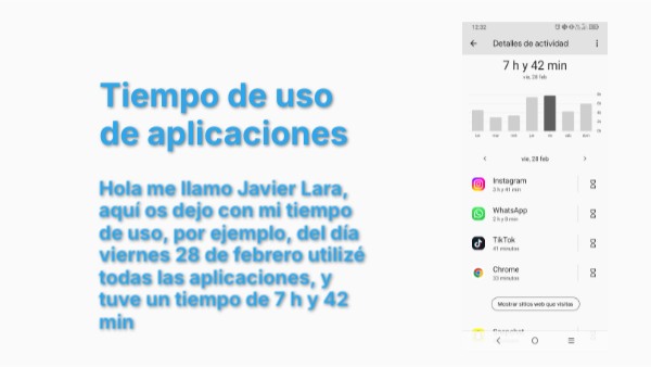 Tiempo de uso de aplicaciones | Genially