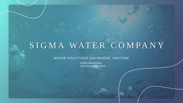 SIGMA WATER COMPANY | Genially