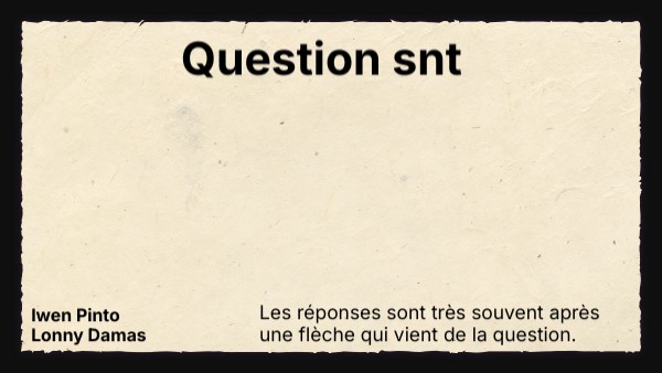 Question snt | Genially