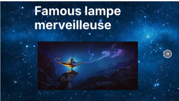 Famous lampe merveilleuse | Genially