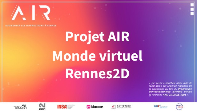 [Formation]Projet AIR Monde virtuel Rennes2D | Genially