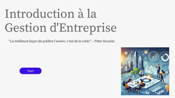 Introduction à la Gestion d'Entreprise | Genially