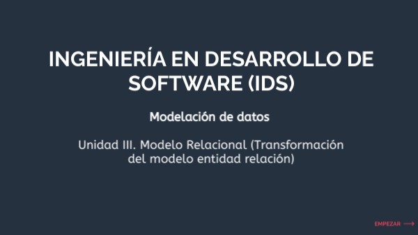 Ingeniería en desarrollo de software (IDS) | Genially