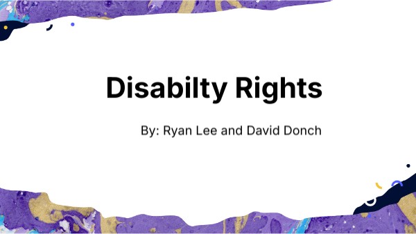 Disabilty Rights | Genially