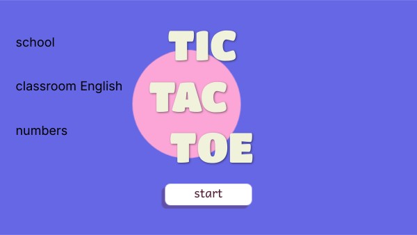 Tic Tac Toe irreg vbs 5e 2025 | Genially