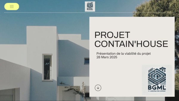 Projet contain'house | Genially