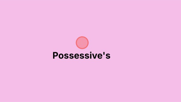 Possessive's | Genially